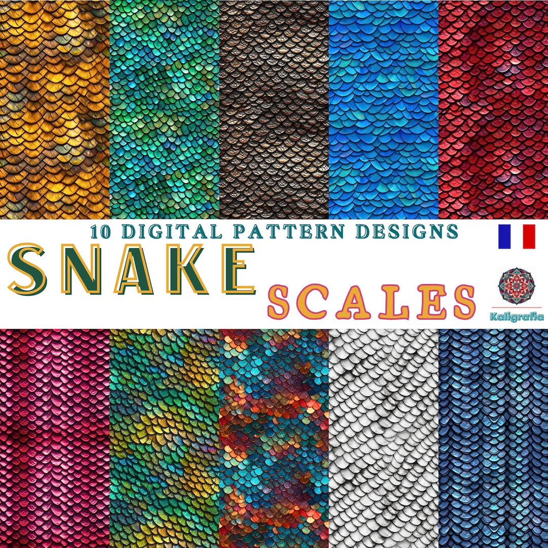 Snake Scales Pack Original Digital Prints Seamless Repeating Pattern ...