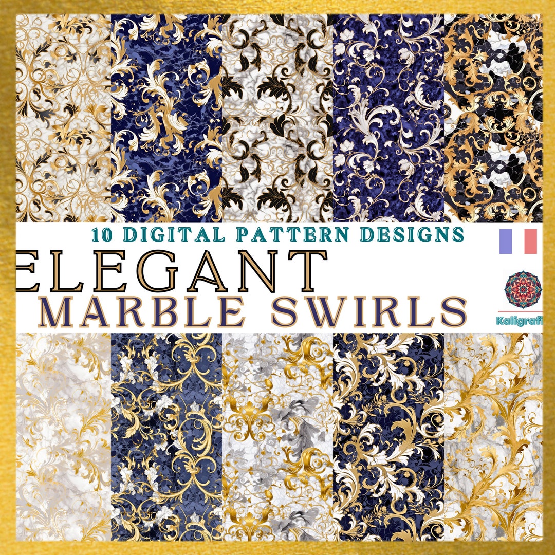 Elegant Marble Swirls Pack Digital Paper Digital Luxurious Marble ...