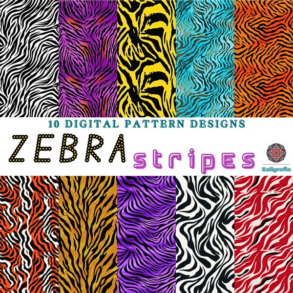 Zebra Digital Paper - Etsy