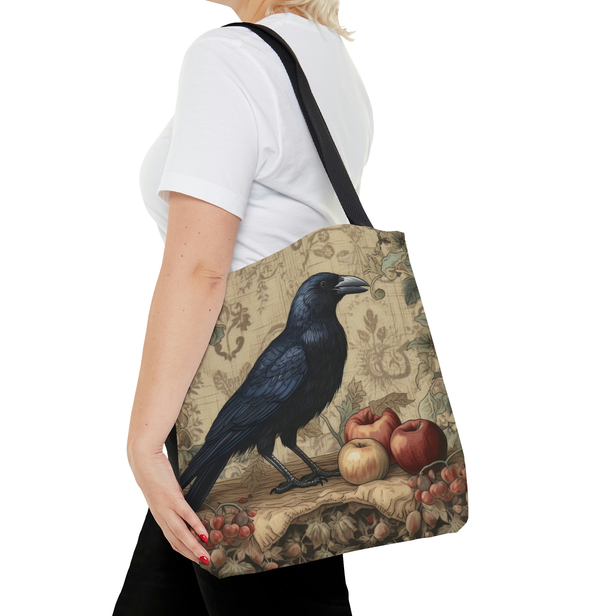 Elegant Crow Tote Bag Beach Bag Gift for Her Arts Crafts - Etsy