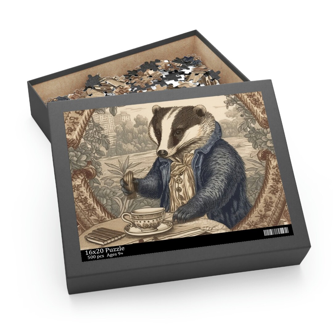Badger Tea Party at Picnic Table Puzzle 120/252/500-piece, Kids and ...