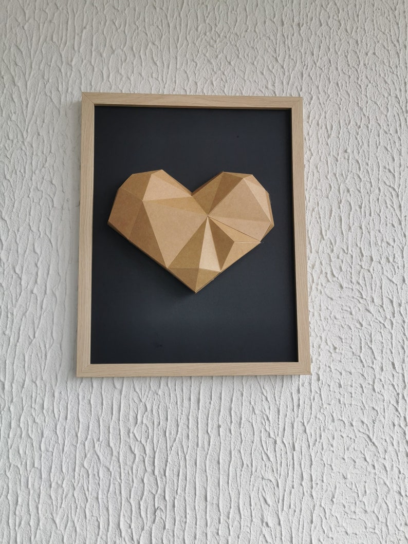 Papercraft Heart 3d Svg Template - Etsy UK