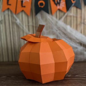 3D Halloween Box Pumpkin Papercraft - Unique Decor for Fall Season - Etsy