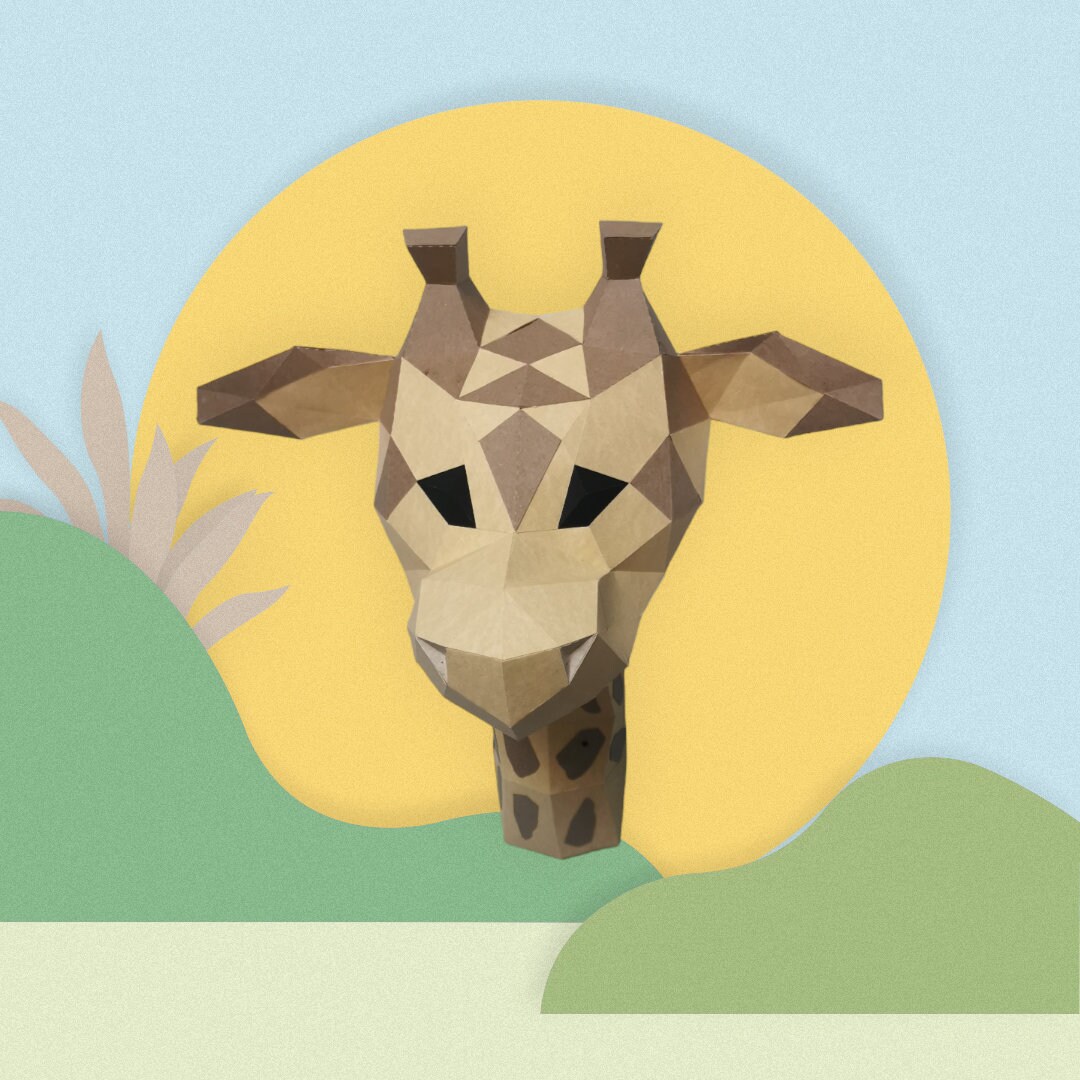 Giraffa 3d Template SVG PDF DXF Cricut Silhouette - Etsy