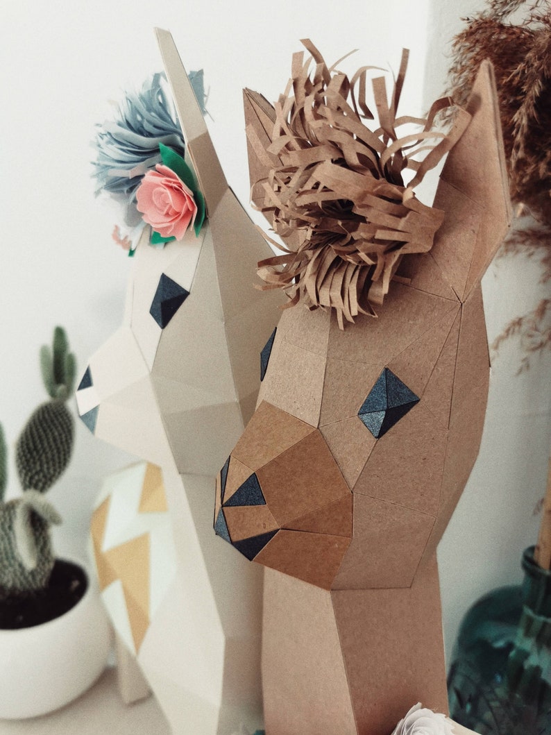 Llama Themed Baby Room Decor - Papercraft 3D DIY - Digital Files - PDF ...