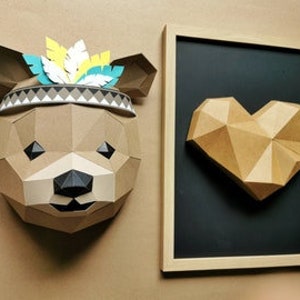 Papercraft Heart 3d Svg Template - Etsy UK
