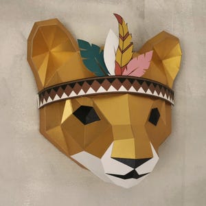 3D Safari Animal Papercraft Set – Zebra, Lion, Elephant, Giraffe and ...