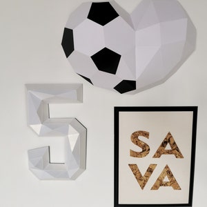 3d Number Five,papercraft Birthday Decor Template PDF SVG - Etsy