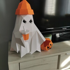 Spooky Papercraft Ghost DIY Kit Halloween 3D PDF & SVG Templates - Etsy UK