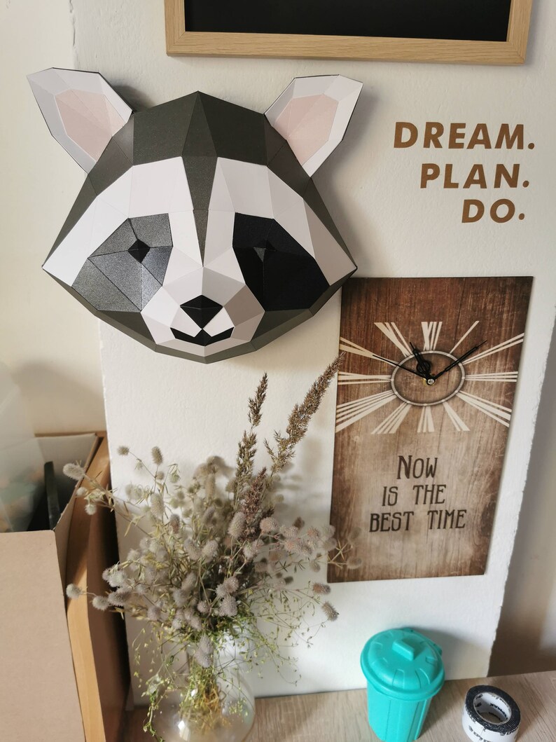 Plantilla de mapache de papel para hacer tú mismo: archivos PDF y SVG ...