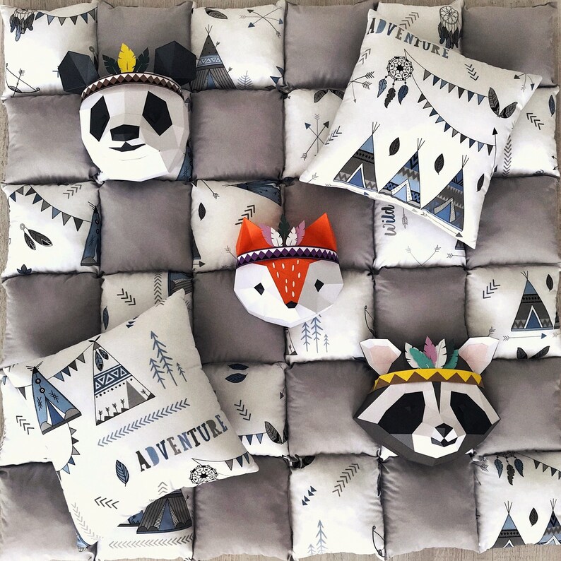 Plantilla de mapache de papel para hacer tú mismo: archivos PDF y SVG ...