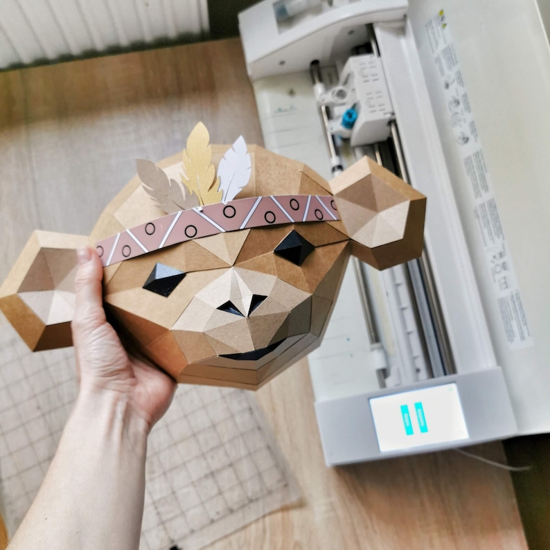 Papercraft Monkey 3d Template PDF SVG Dxf Silhouette Cricut - Etsy