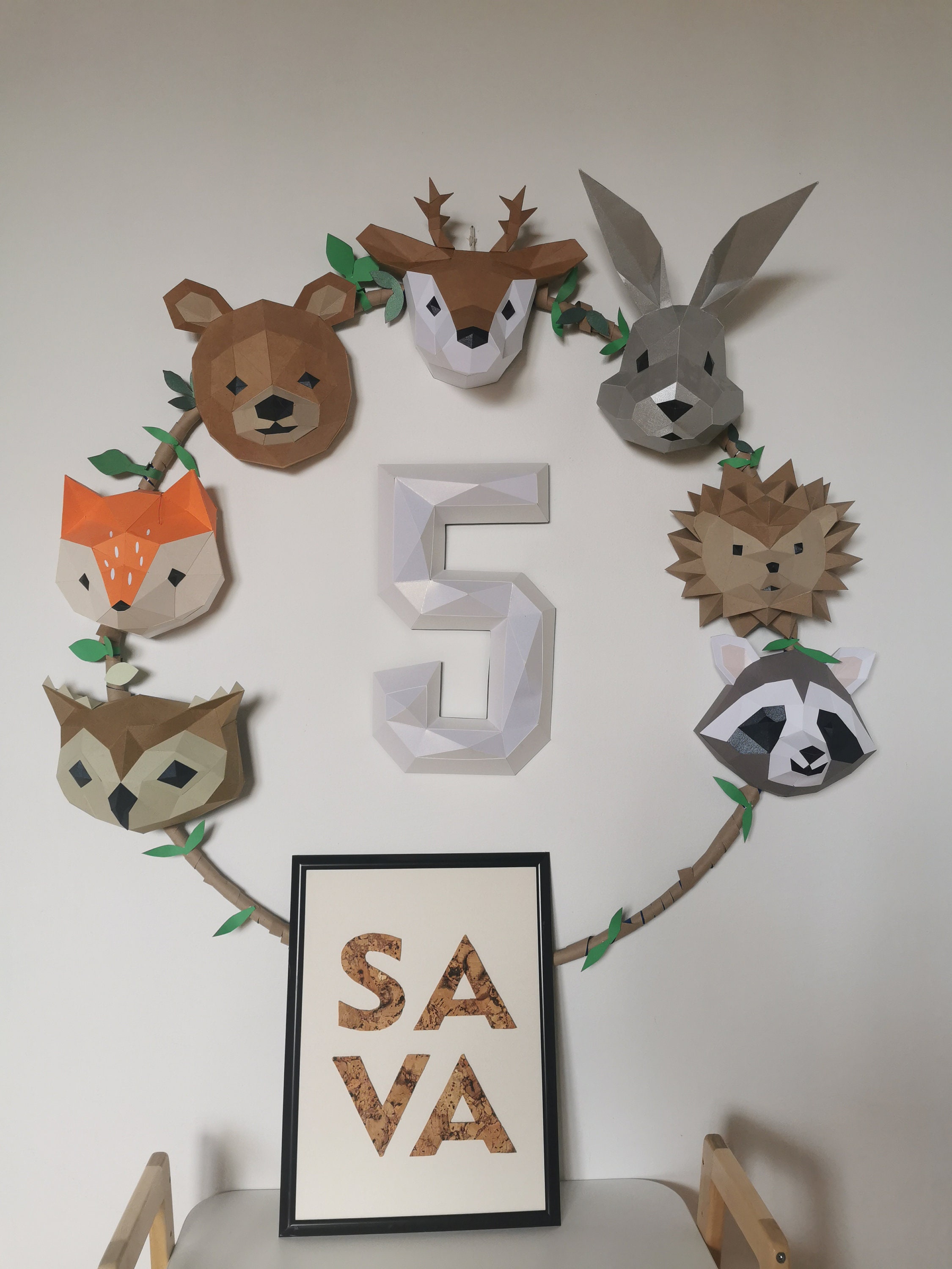 3d Number Five,papercraft Birthday Decor Template PDF SVG - Etsy