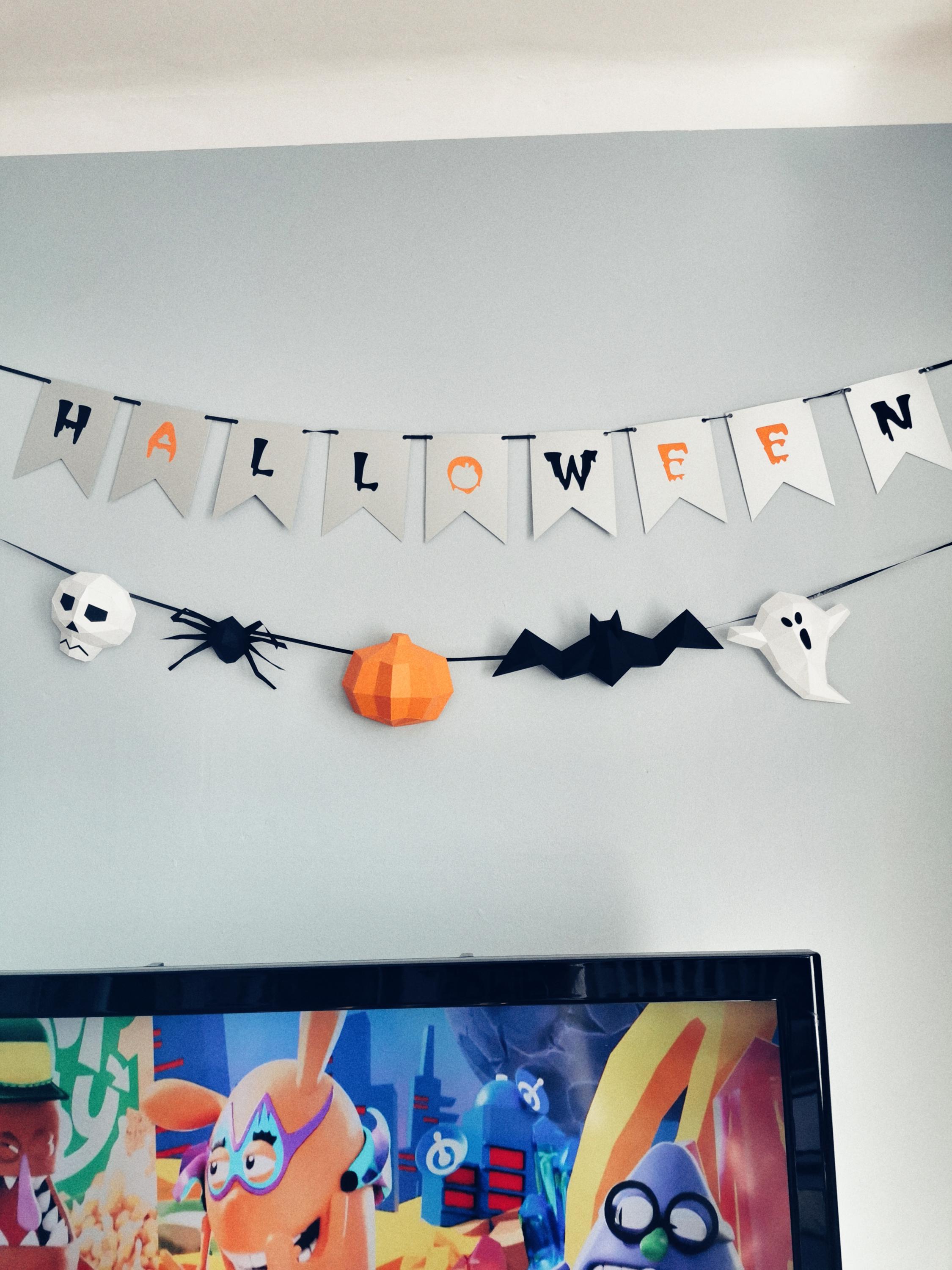 Spooky 3D Halloween Garland Papercraft Bundle - DIY SVG & PDF Templates ...