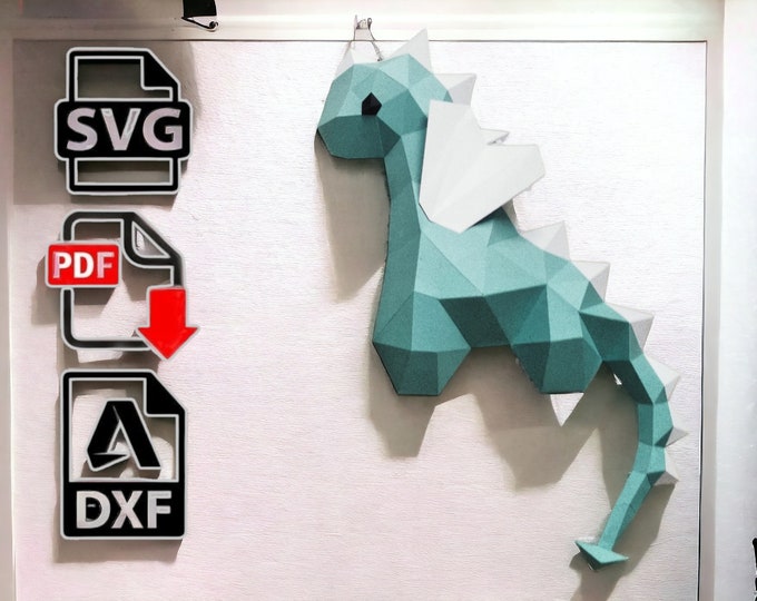 DIY Papercraft Dragon: Turn This Printable PDF Pattern Into an ...