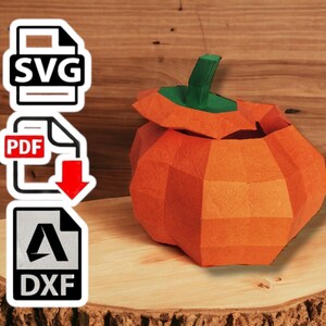 3D Halloween Box Pumpkin Papercraft - Unique Decor for Fall Season - Etsy
