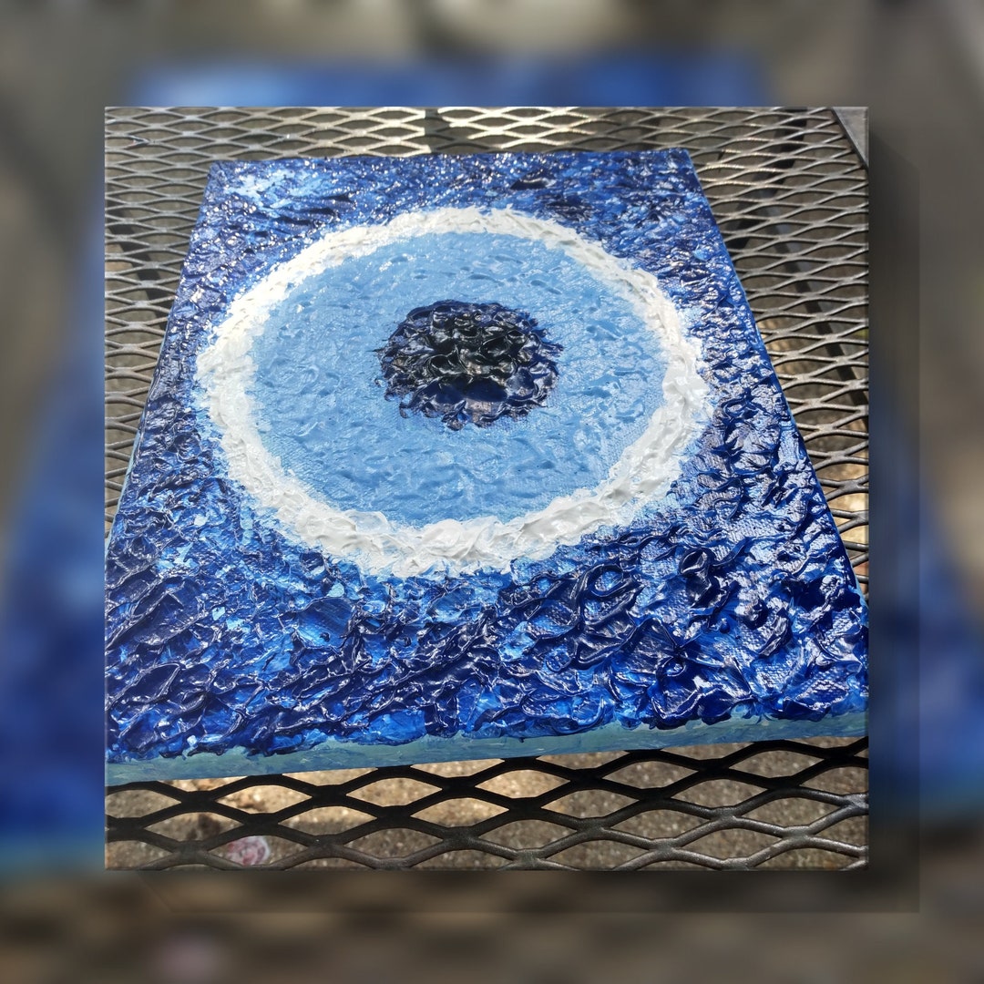 Abstract Blue 8x10 Evil Eye - Etsy
