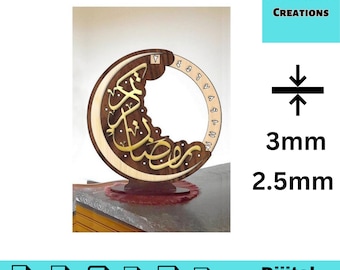 Beautiful Ramadan Calendar Ramadan Mubarak Freestanding, Ramadan Decor ...