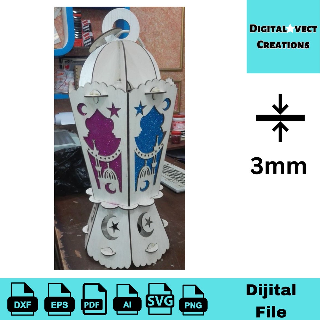 Beautiful Islamic Ramadan Fanoos Ramadan Lantern, Ramadan Decor - Laser ...