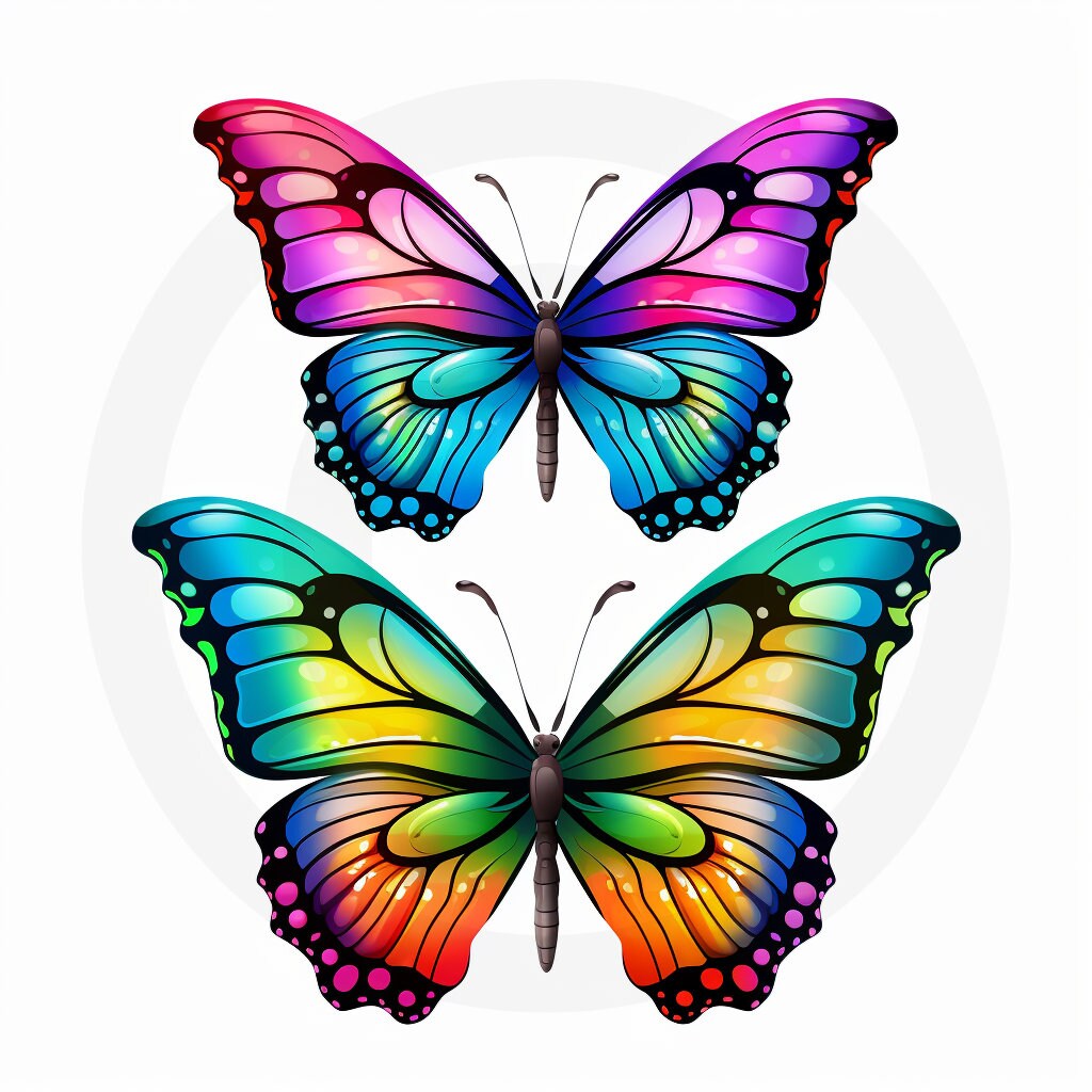Cute Butterfly Clipart Collection, PNG, Collection, 32 Images, Balloon ...