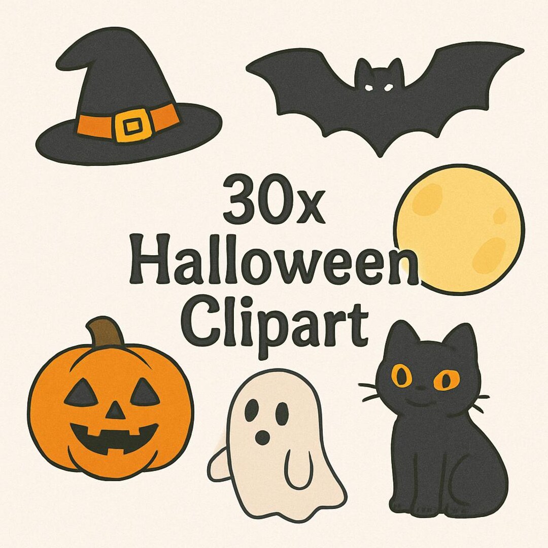 Halloween Clipart Bundle, Halloween Decoration, Witch Clipart ...