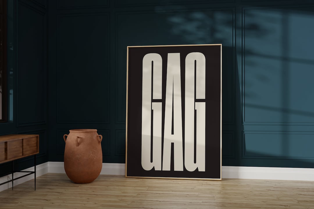 Gag Typographic Minimalistic Print | Modern Typography Poster | Trendy ...