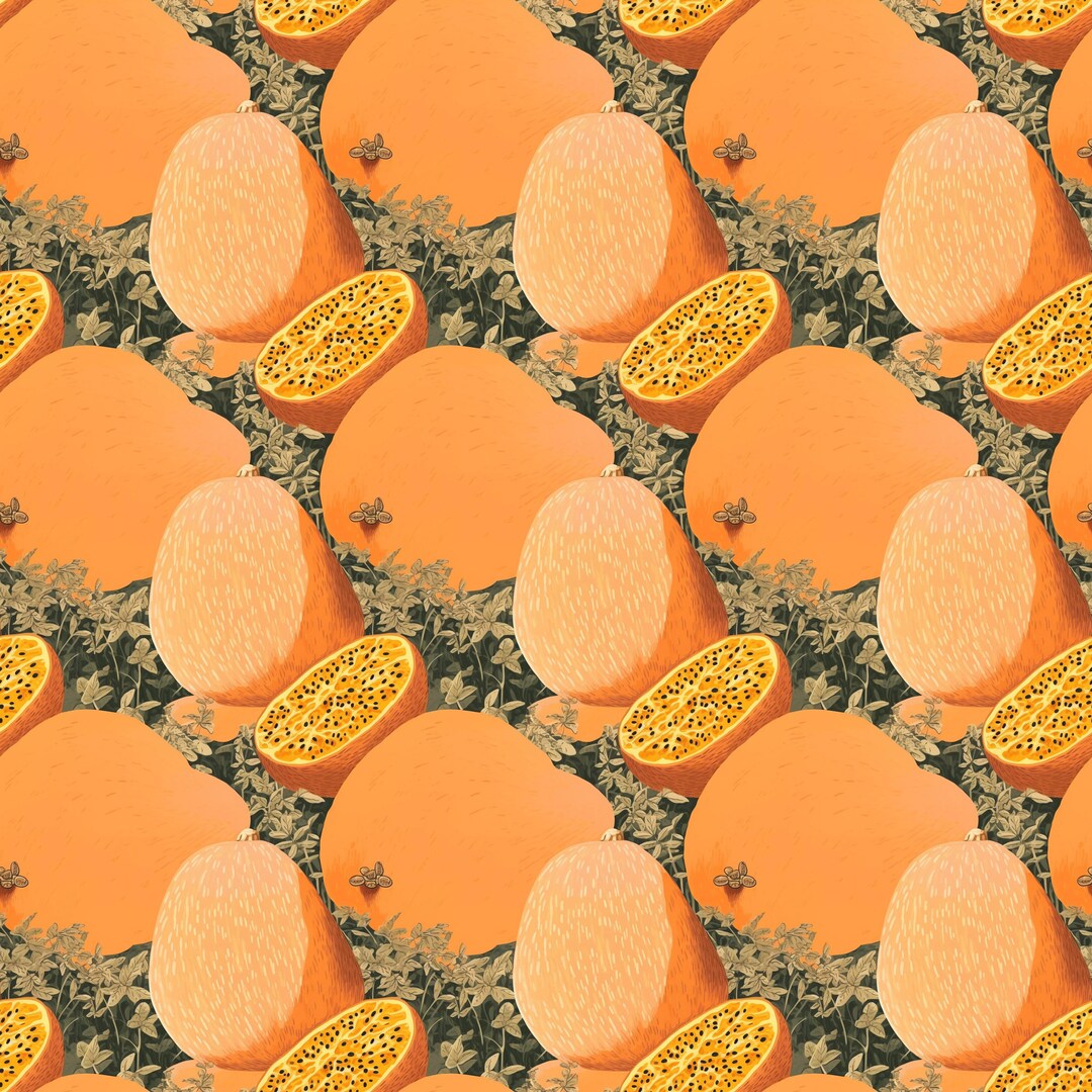 Japanese Style Squash Seamless Pattern,digital Download, Repeat Pattern ...