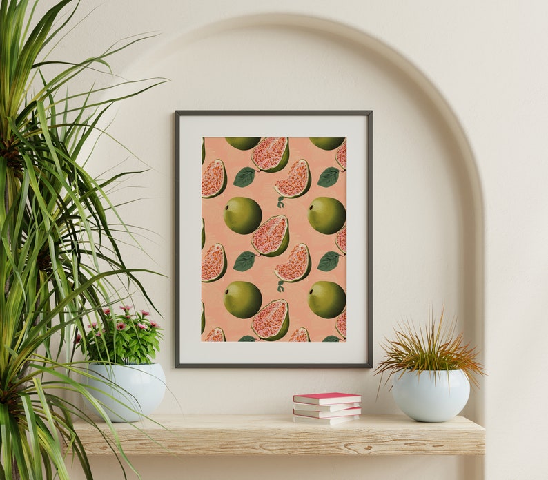 DIGITAL Download, Guava Summer Seamless Pattern, Repeat Pattern, Spring ...