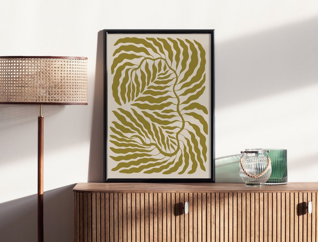 Abstract Botanical Wall Art, Printable Botanical Art, Exotic Plant Leaf ...