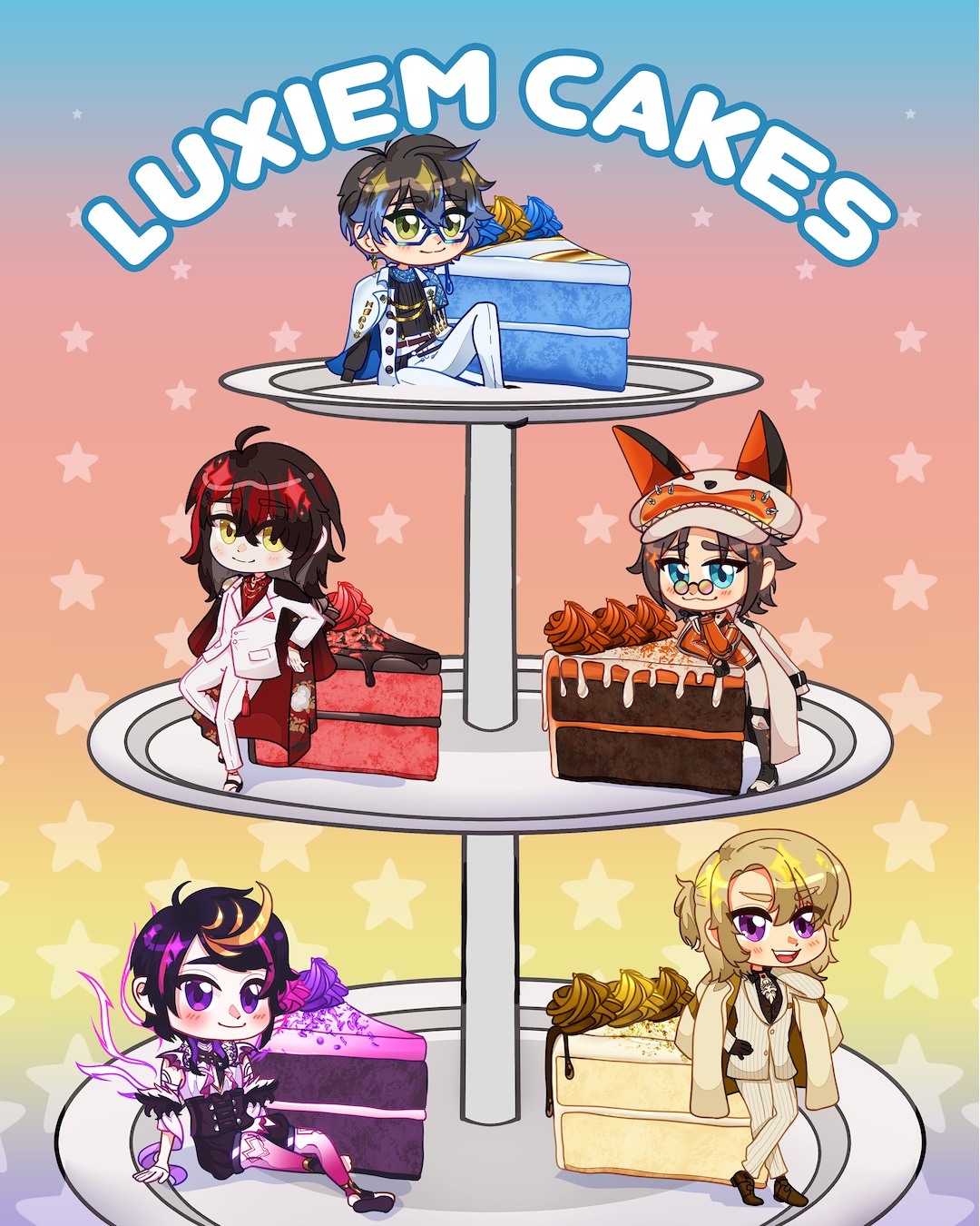 Luxiem Cakes Vtuber Njisanji Print 8x10/4x6 - Etsy