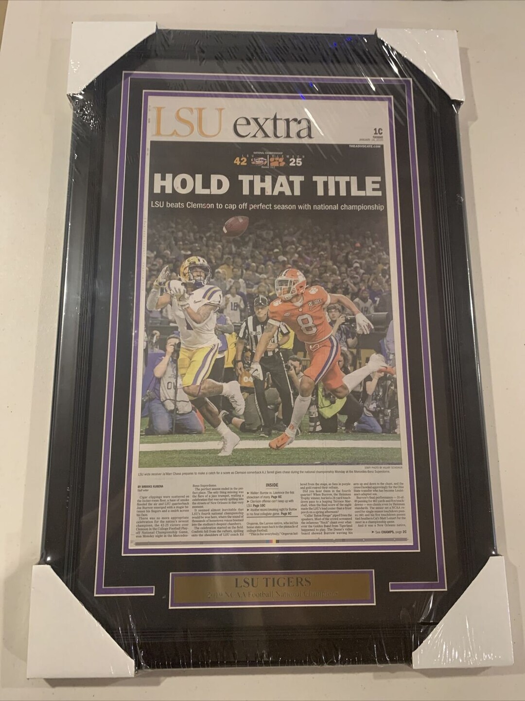 LSU Tigers 2019 NCAA National Champions Original Newspaper the Advocate ...