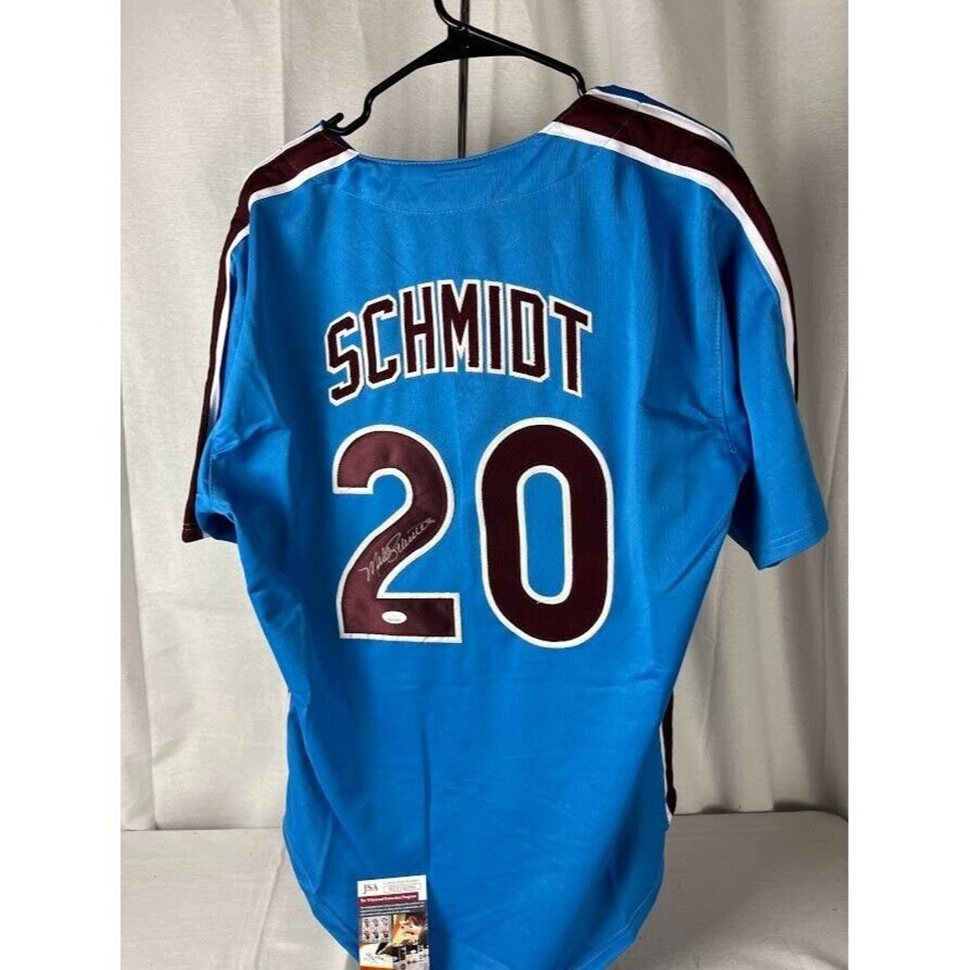 Mike Schmidt Signed Autographed Philadelphia Phillies Custom Jersey JSA ...