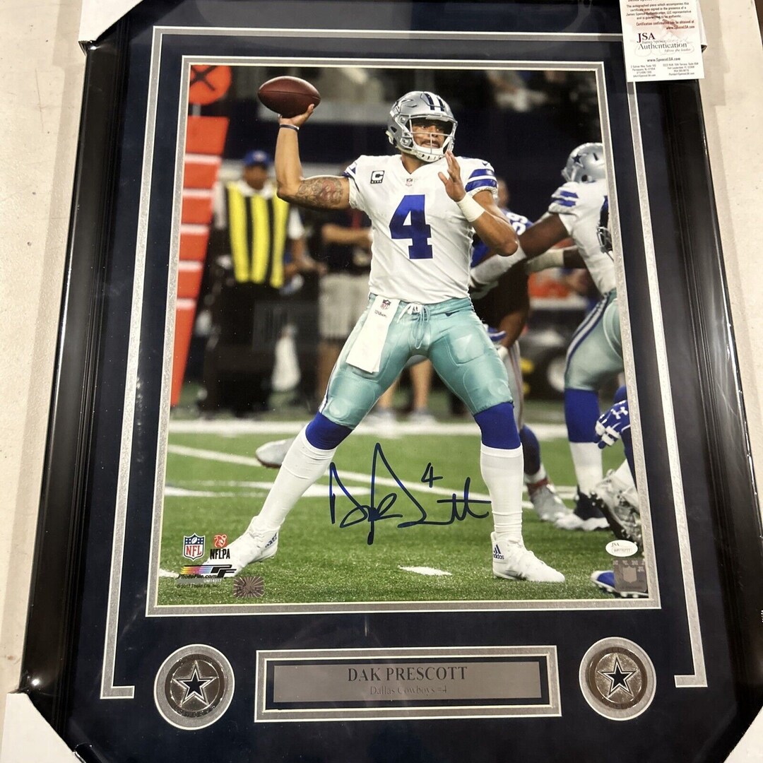 Dak Prescott Autograph Signed Dallas Cowboys 16x20 Photo Framed JSA - Etsy