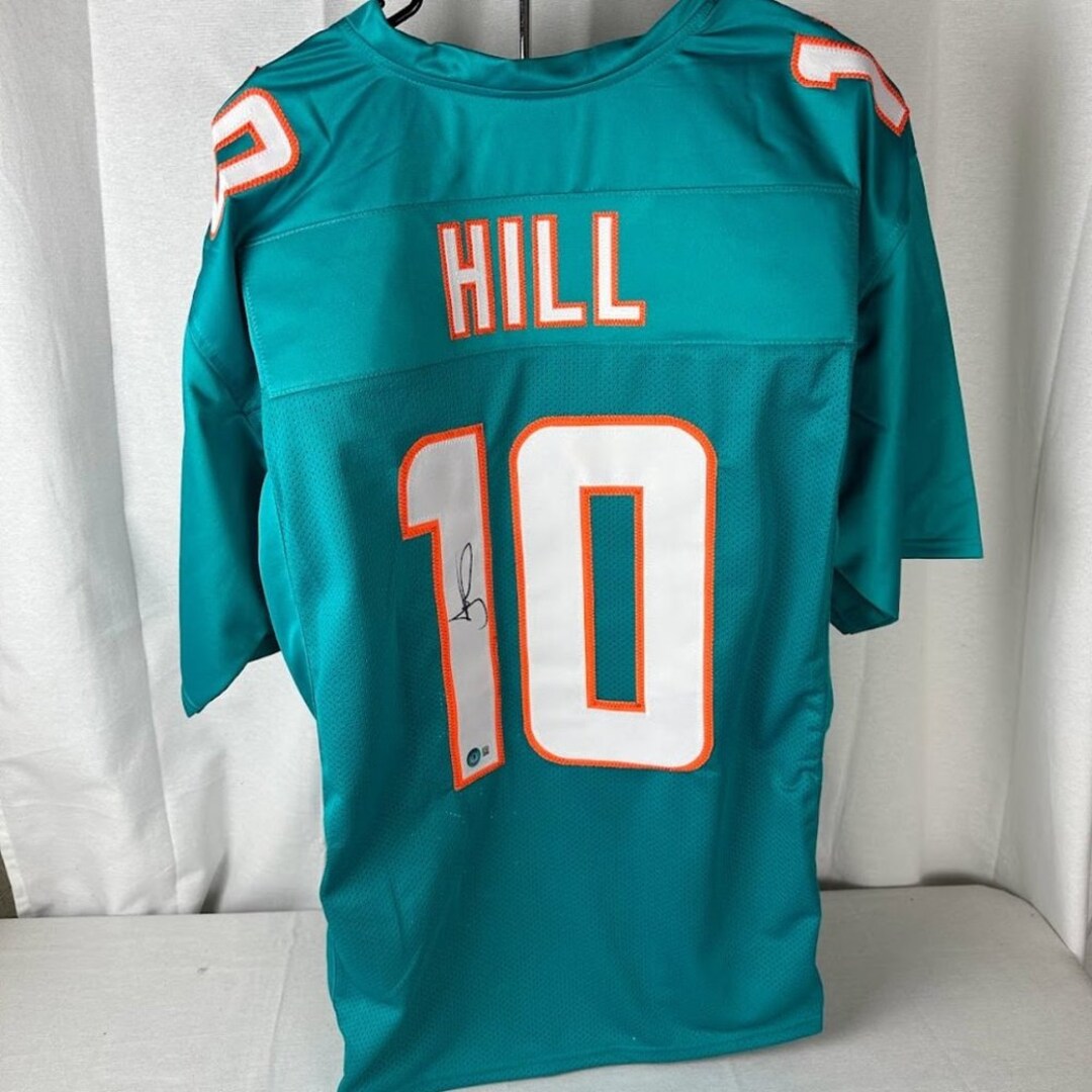 Tyreek Hill Signed Autographed Miami Dolphins Custom Jersey XL Beckett ...