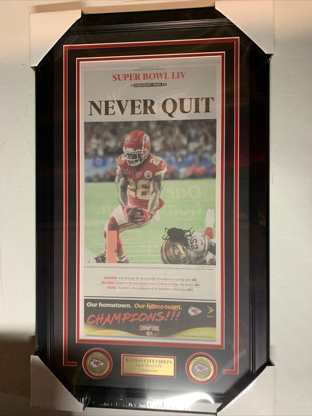 Chiefs Kansas City Star Super Bowl LIV Champions Original Newspaper ...