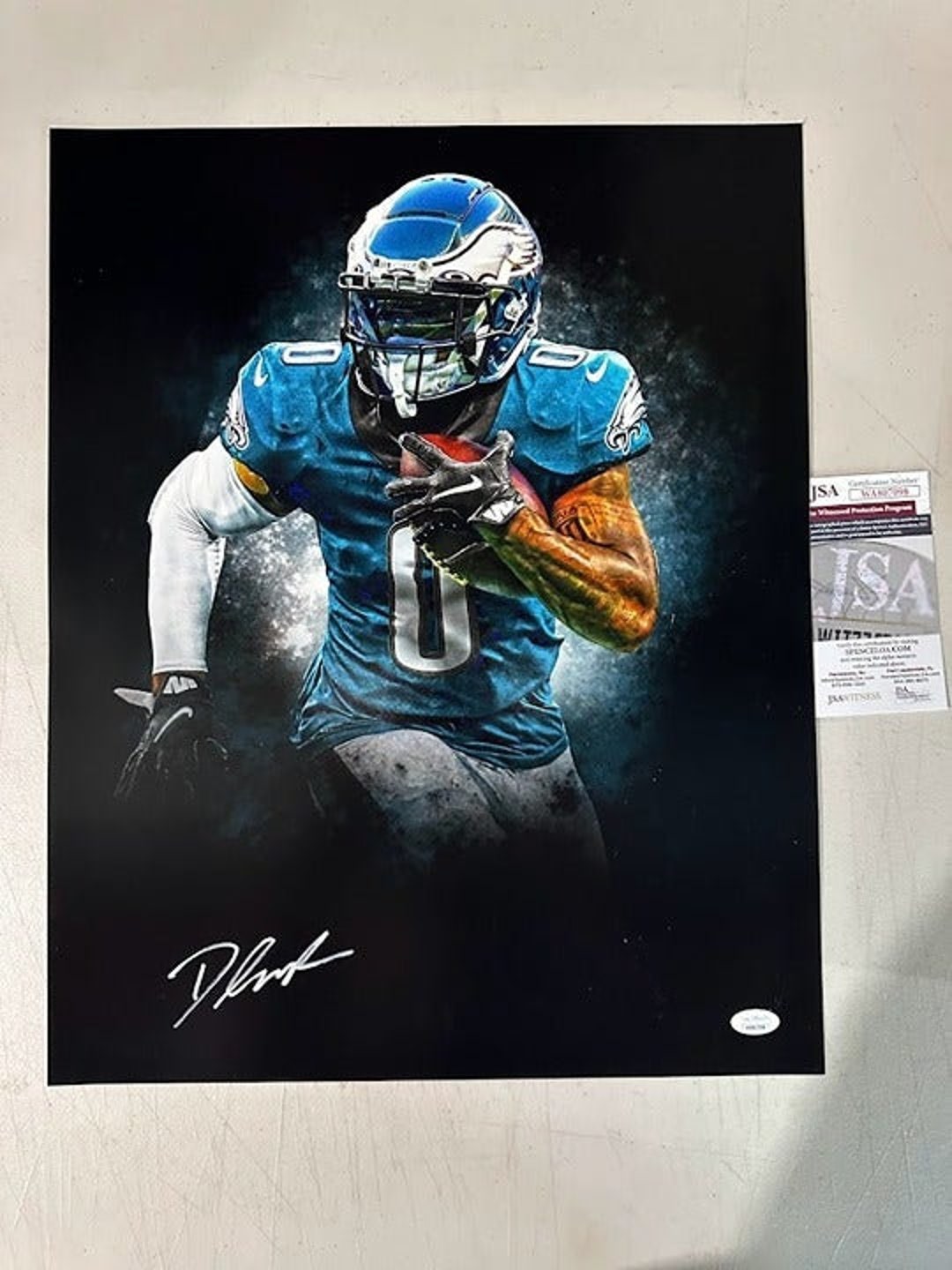 Deandre Swift Signed Autographed Philadelphia Eagles 16x20 Spotlight ...