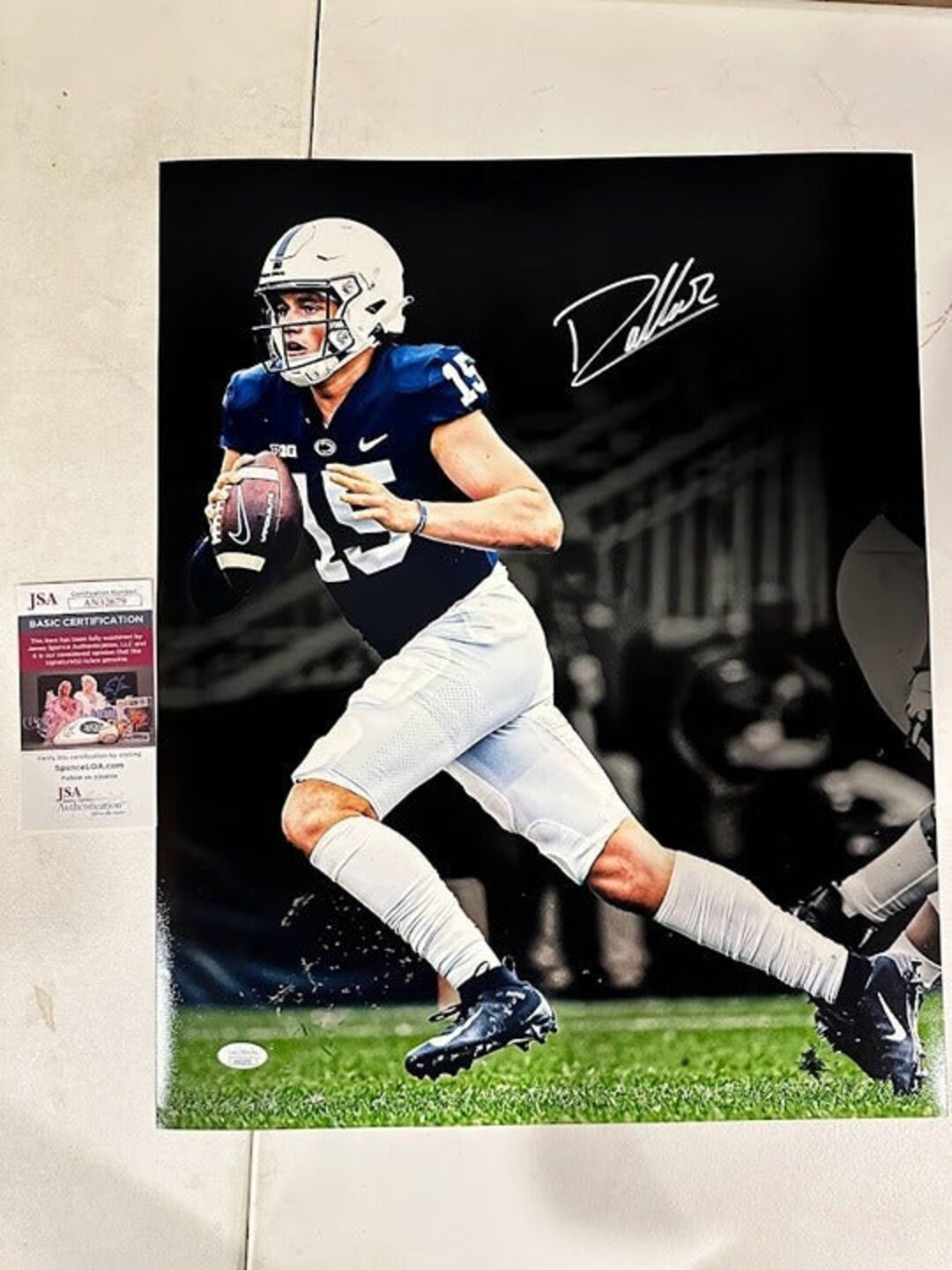 Drew Allar Signed Autographed Penn State Nittany Lions 16x20 Photo JSA ...