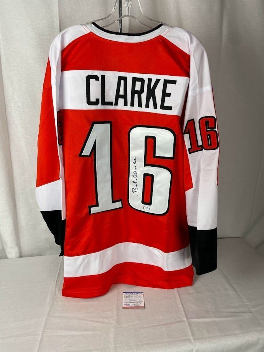 Bobby Clarke Signed Autographed Philadelphia Flyers Custom Jersey PSA ...