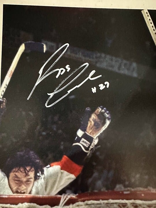 LBC Line Reggie Leach, Bill Barber, Bobby Clarke Autograph Signed ...