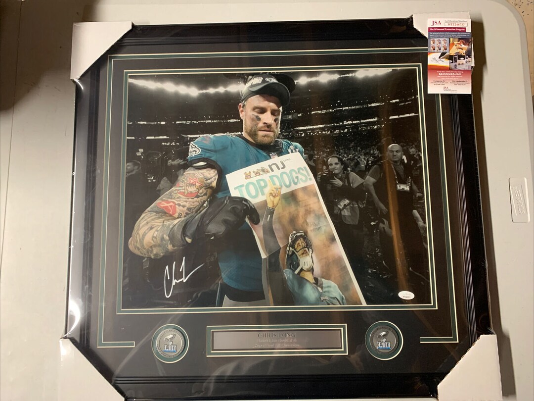 Chris Long Autograph Signed Philadelphia Eagles Super Bowl LII ...