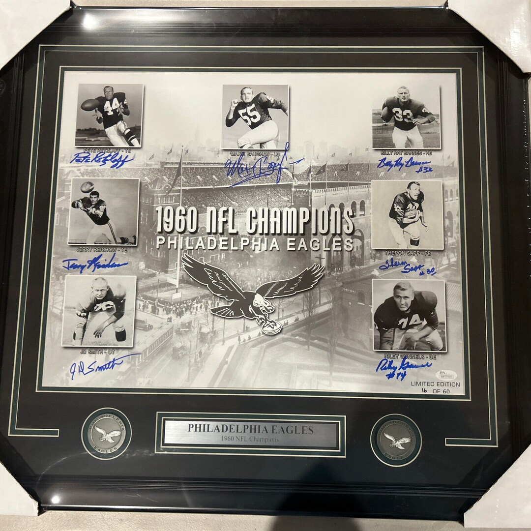 1960 Philadelphia Eagles Team 7 Autograph Signed Pete Retzlaff Maxie ...