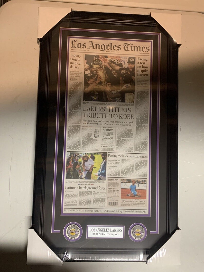 Los Angeles Lakers 2020 NBA Champions Los Angles Times Orignal ...