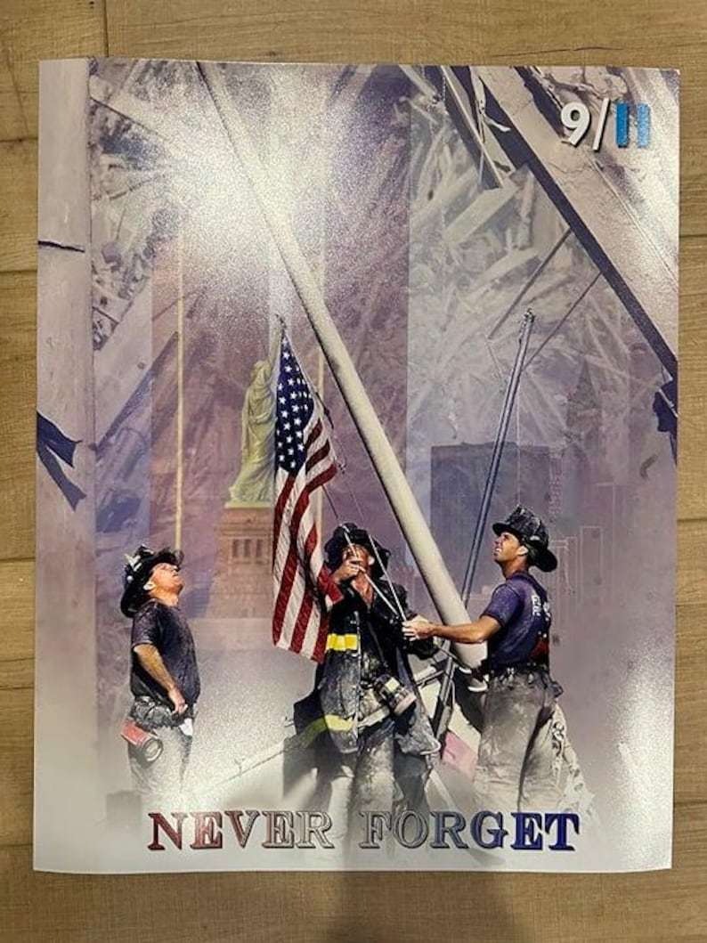 9/11 Never Forget Memorial 16x20 Photo NYFD - Etsy