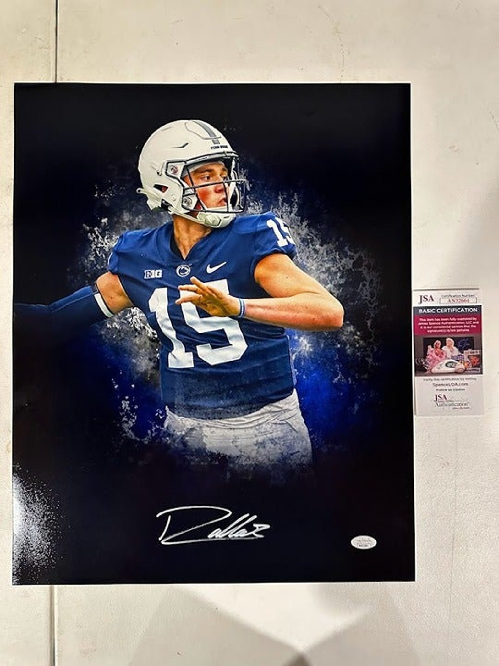 Drew Allar Signed Autographed Penn State Nittany Lions 16x20 Photo JSA ...