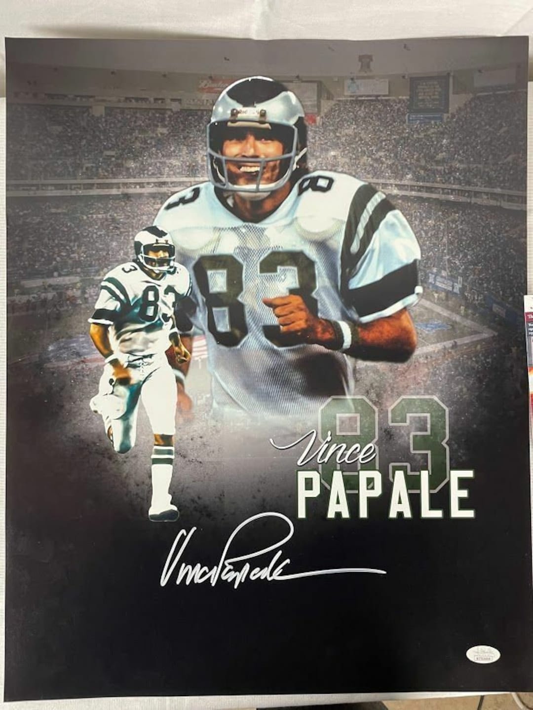 Vince Papale Signed Autographed Philadelphia Eagles 16x20 Photo JSA # ...