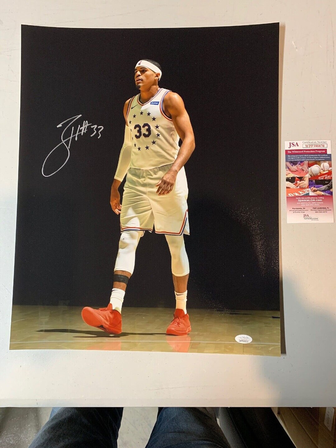 Tobias Harris Autograph Signed Philadelphia 76ers 16x20 Spotlight Photo ...