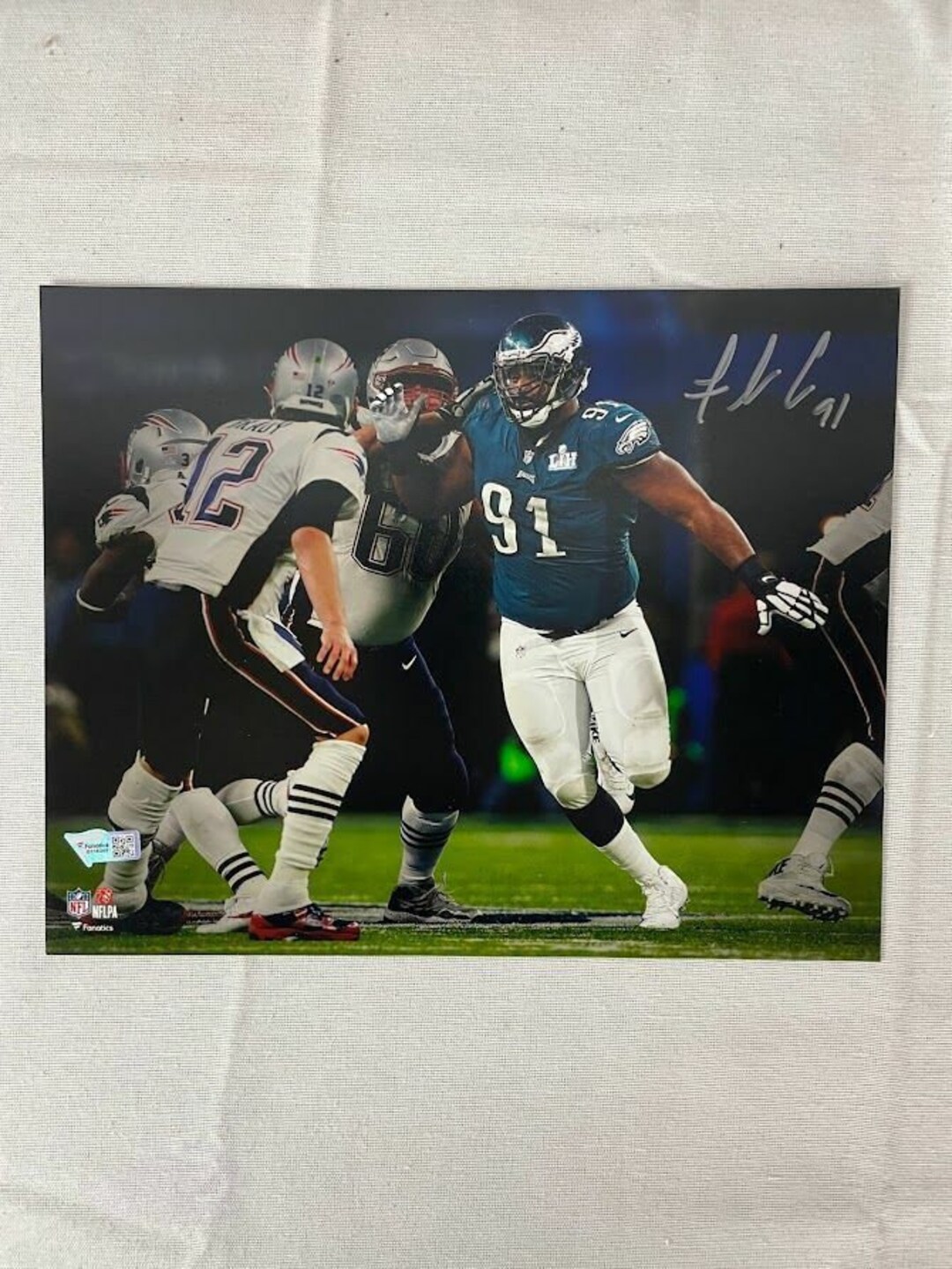 Fletcher Cox Signed Autographed Philadelphia Eagles Super Bowl 52 SBLII ...