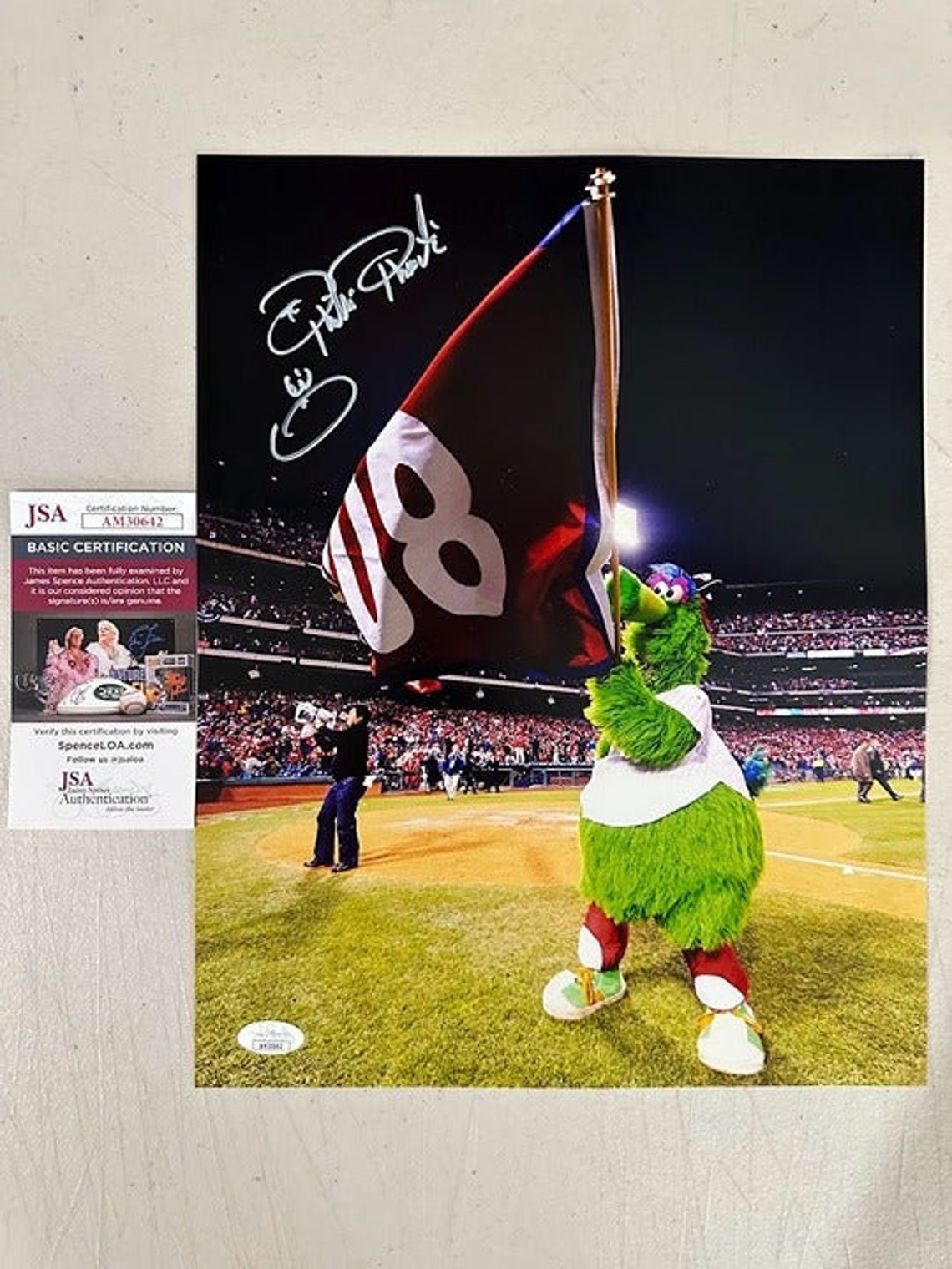 Phillie Phanatic Signed Autographed Philadelphia Phillies 11x14 Photo JSA - Etsy