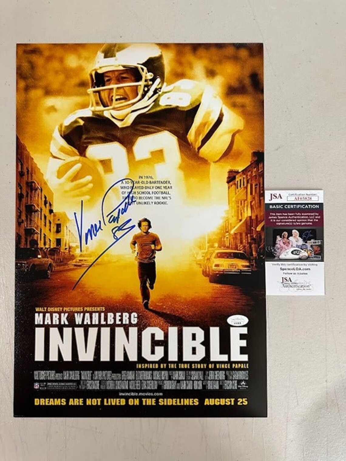 Vince Papale Signed Autographed Invincible Movie Poster 11x16 Photo JSA ...