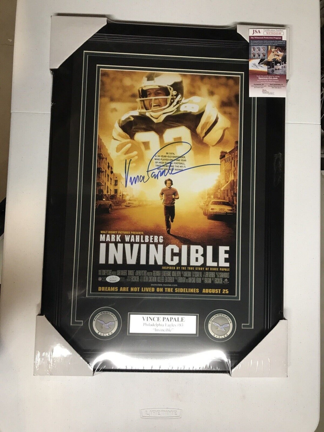 Vince Papale Autograph Signed Philadelphia Eagles Invincible 11x16 ...